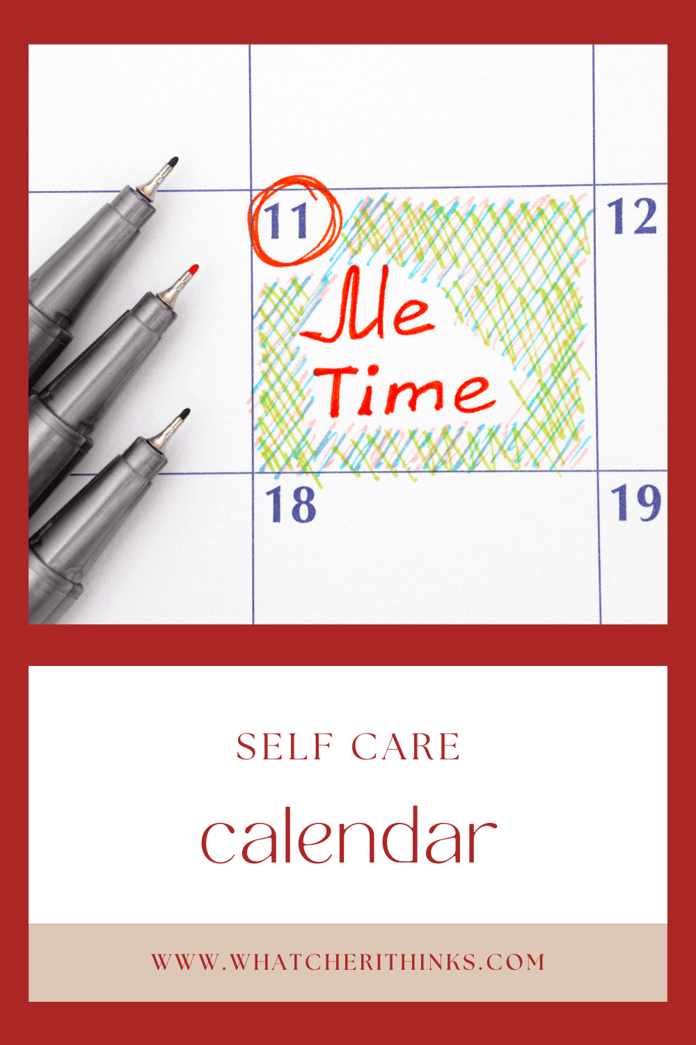 Printable Self Care Calendar